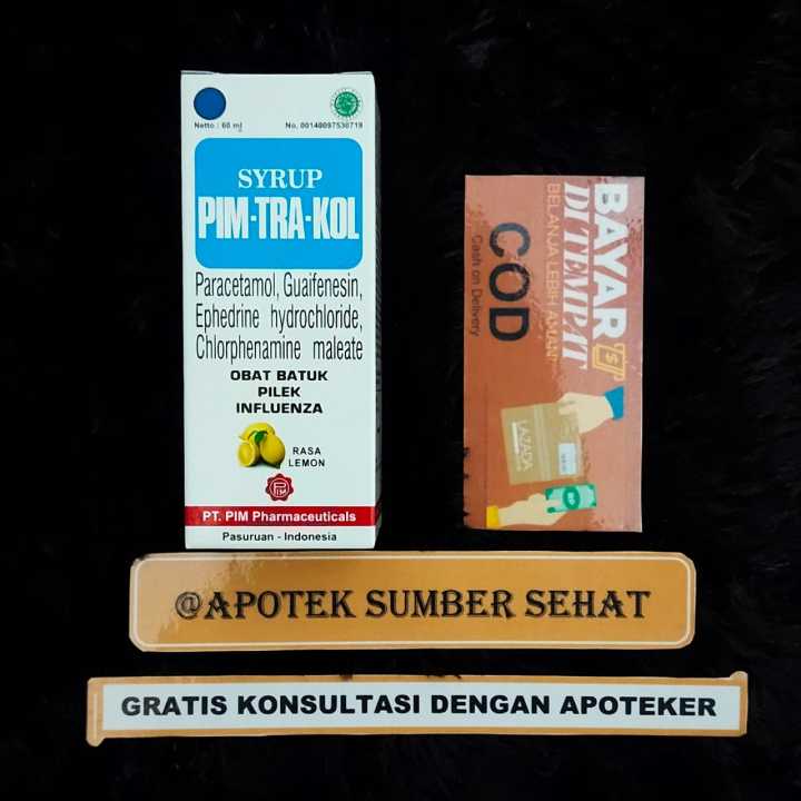 Pim-Tra-Kol Pimtrakol syirup 60ml Lemon Obat Batuk, Pilek, dan ...