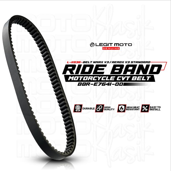 LEGITMOTO RIDE BAND CVT DRIVE BELT FOR AEROX NMAX CLICK MIO I 125 BEAT ...