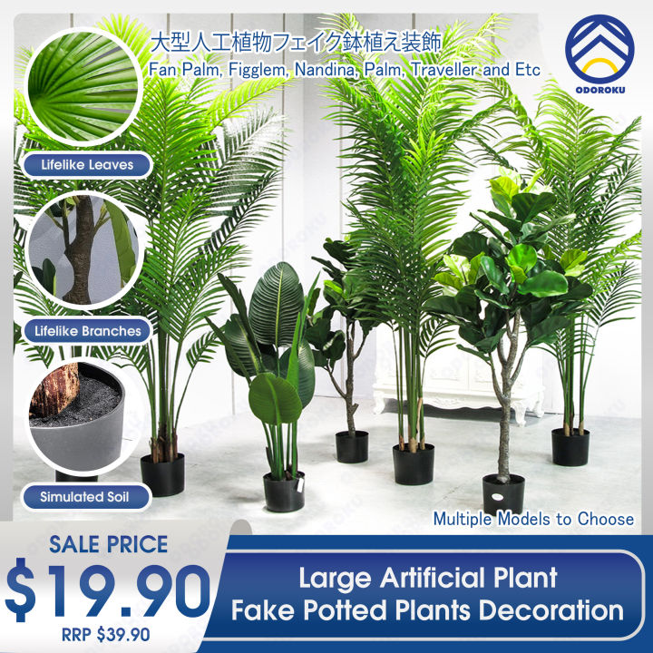ODOROKU Artificial Plant Fake Table Plants Small Potted Plants Faux ...