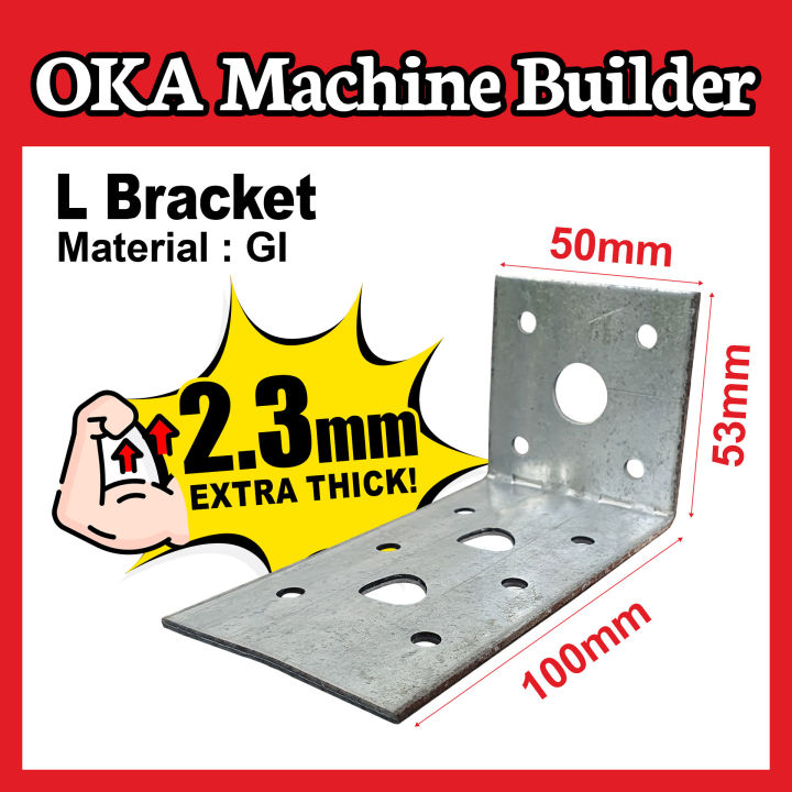Steel L Bracket / L Breket Besi Atap / L 托架 2" x 4" x 2mm & 2.3mm ...