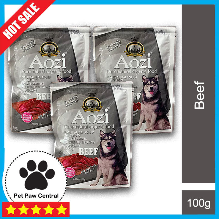 Aozi Organic Wet Dog Food Beef - 100g Pouch 3 PCS | Lazada PH