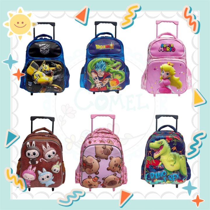 Comel Kids Cartoon Fix Trolley Labubu Capybara Roblox Dinosaur Dragon ...