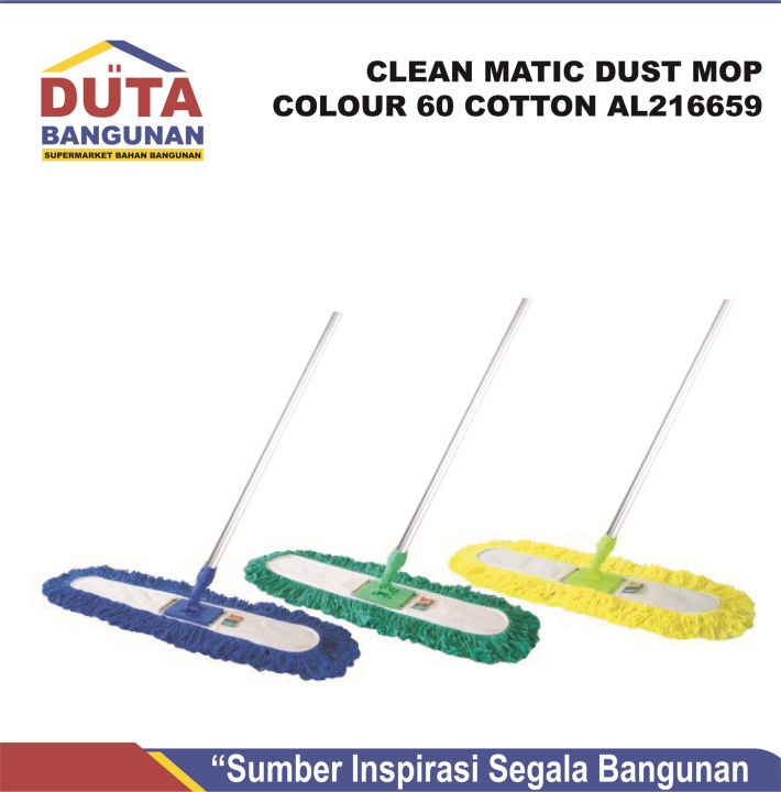 Clean Matic - Pendorong Debu Dust Mop Cotton 60 CM Colour | Lazada ...
