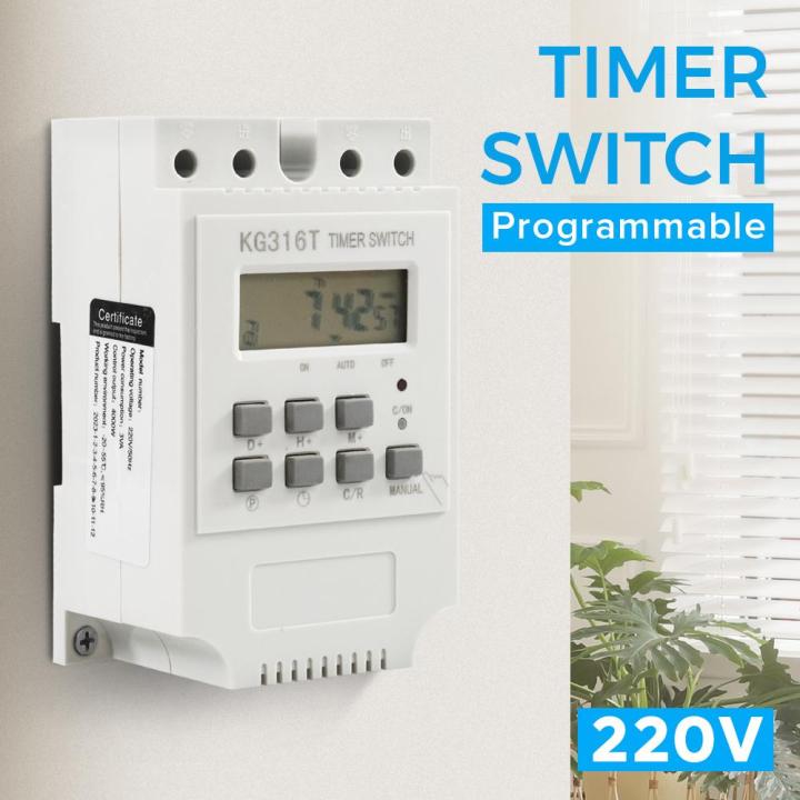 Programmable Digital Timer Switch Relay 32 Program 220V - KG316T ...