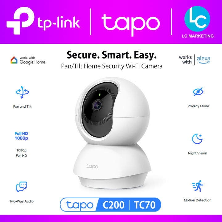 TP-Link Tapo C200 / TC70 Full HD Pan / Tilt Wireless WiFi CCTV Home ...