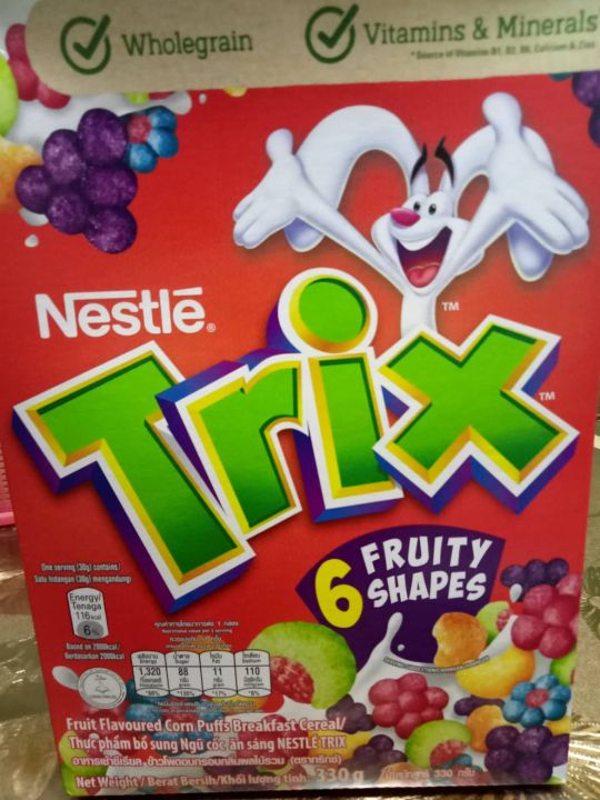 NESTLE Trix Fruit Flavoured Corn Puffs Breakfast Cereal 330g | Lazada PH