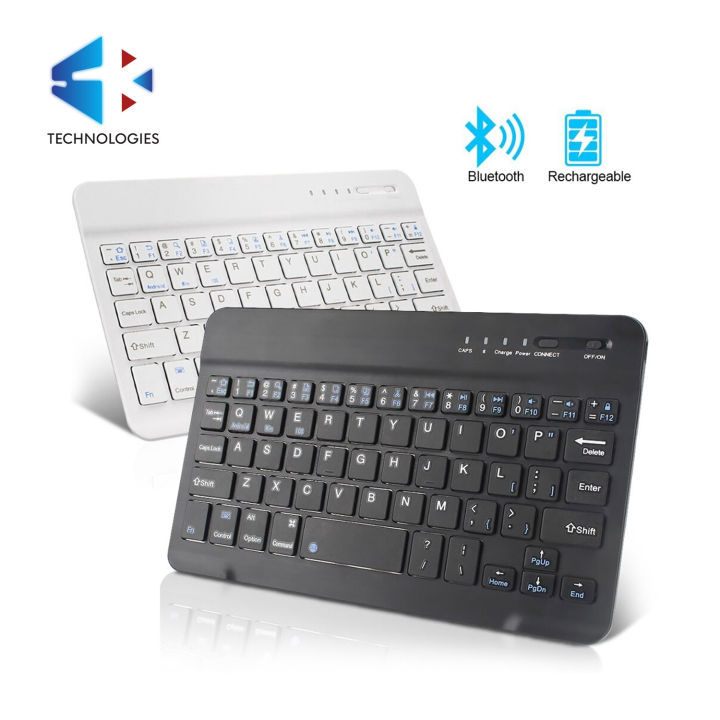 7 inch Wireless Rechargeable Mini Bluetooth Slim Keyboard | Lazada PH