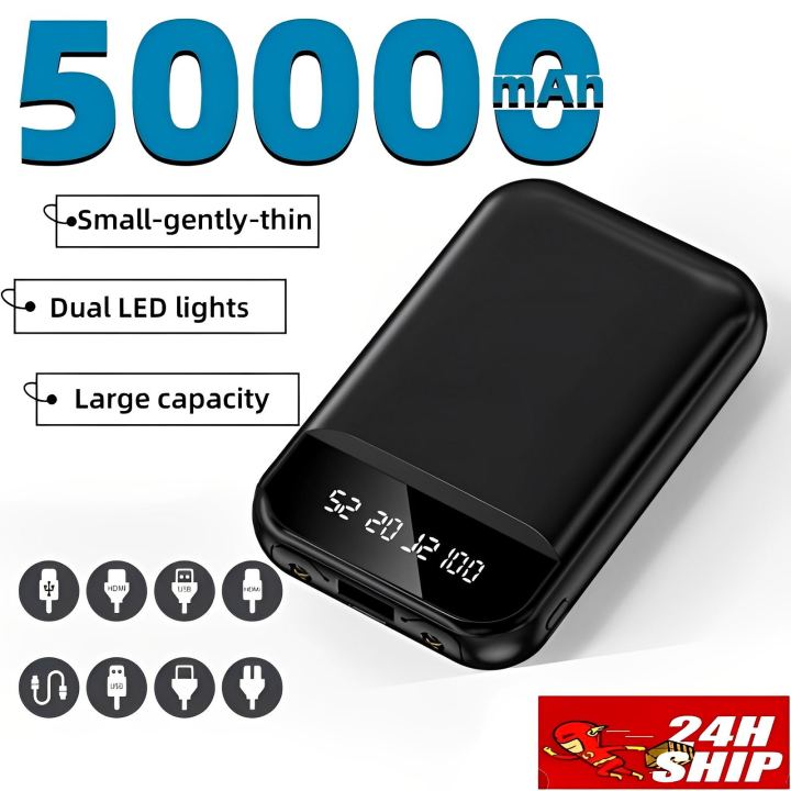 Mini power bank original 50000mAh power bank 2.1A Fast Charge SlimDual ...