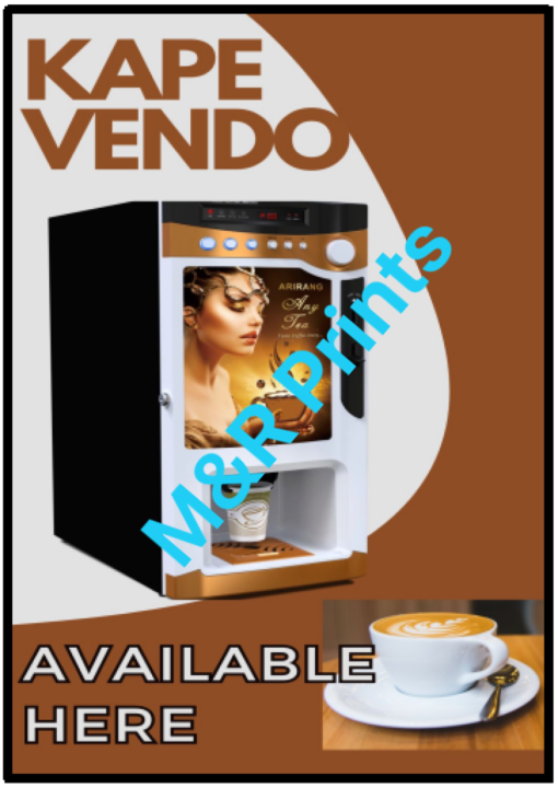 KAPE VENDO SIGNAGE (LAMINATED & PVC AVAILABLE | Lazada PH