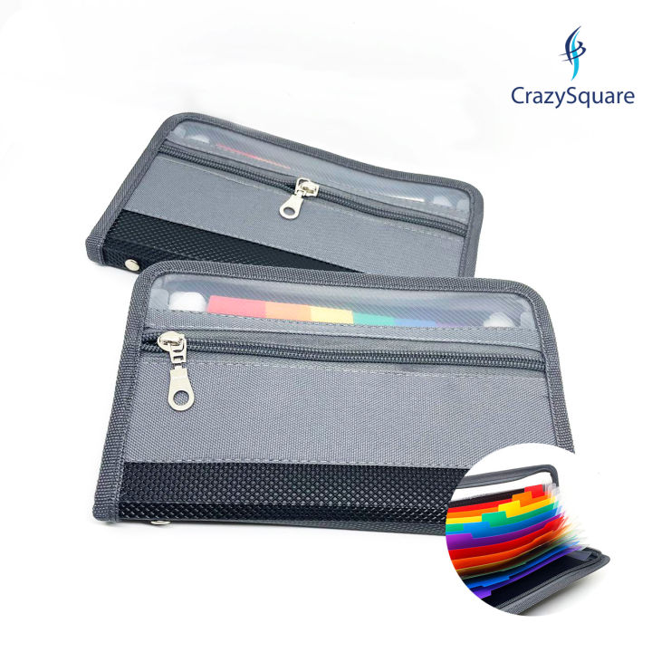 CSQUARE A6 12 Pockets Double Zippered Money Expandable Envelope ZY8697 ...