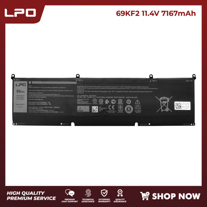 LPO Laptop Battery 69KF2 Compatible with Alienware M15 R3 R4 R5 R6 R7 ...