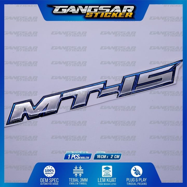 Emblem yamaha mt 15 / emblem timbul yamaha mt 15 / emblem mt 15 ...