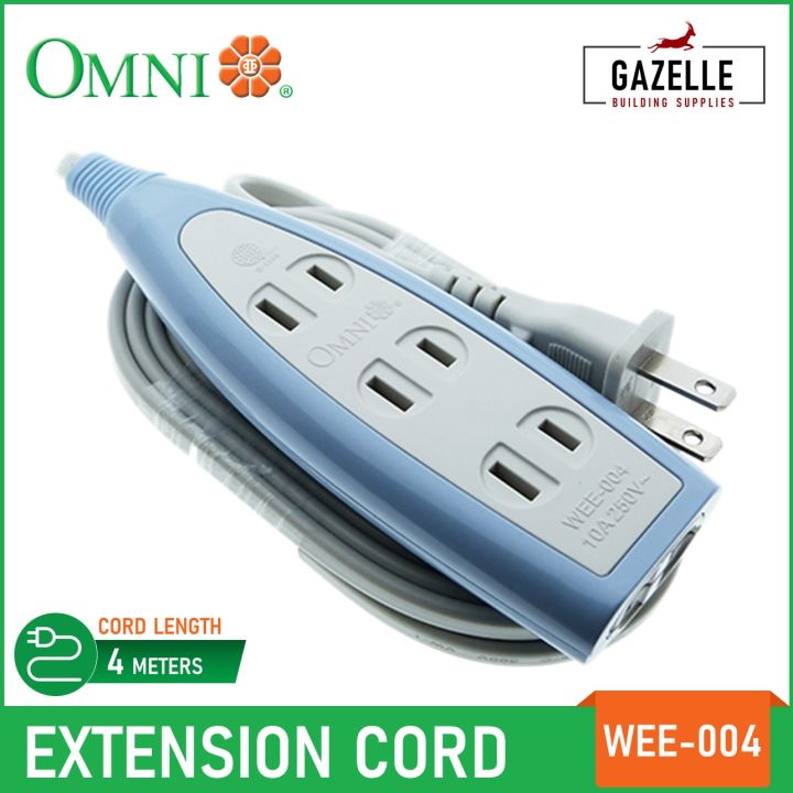 Omni Extension Cord Set 4 Gang 4 Meter Wire - WEE-004 WEE004 | Lazada PH