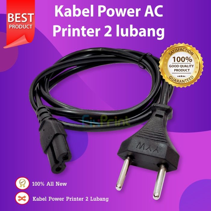 Kabel Power Listrik 2 lubang utk Tape Radio PS Printer AC Cord Adaptor ...
