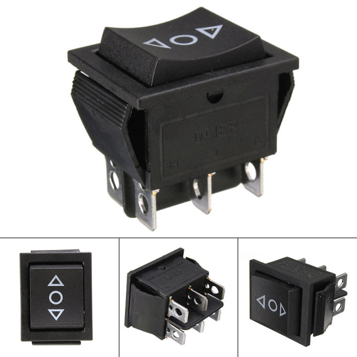DPDT 6 Pin Power Window Momentary Rocker Switch AC 250V/10A 125V/15A ...