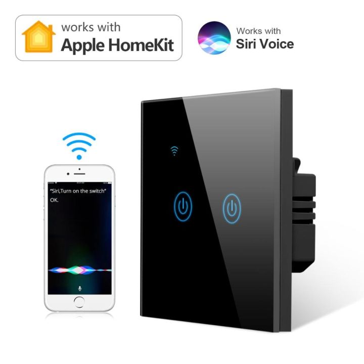 Apple Home Kit App Wireless WIFI light Switch Siri Voice Remote Control ...