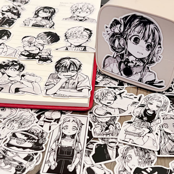 Toilet Bound Hanako Kun Anime Sticker Black White Yashiro Nene Minamoto ...