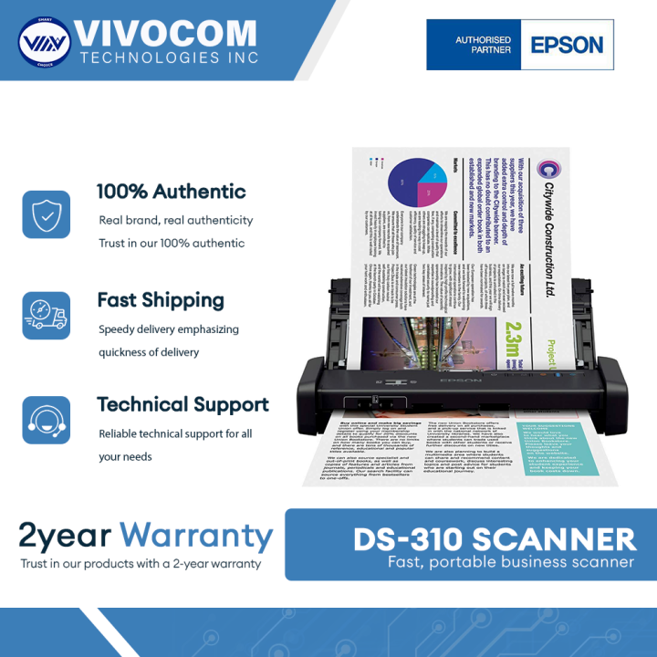 EPSON DS-310 SCANNER SPEED SCANNING EXCELLENCE ON THE GO. | Lazada PH