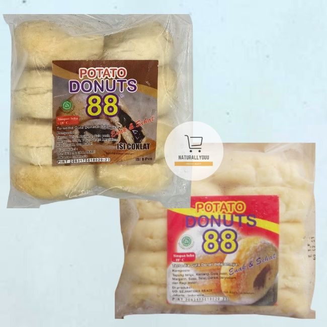 Donat Kentang 88 Potato Donut Gula (isi 10) / Coklat(isi 8) | Lazada ...