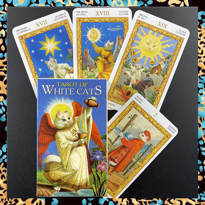 Tarot of White Cats | Size 10.3x6cm | 78 Sheets Tarot Cards Deck ...