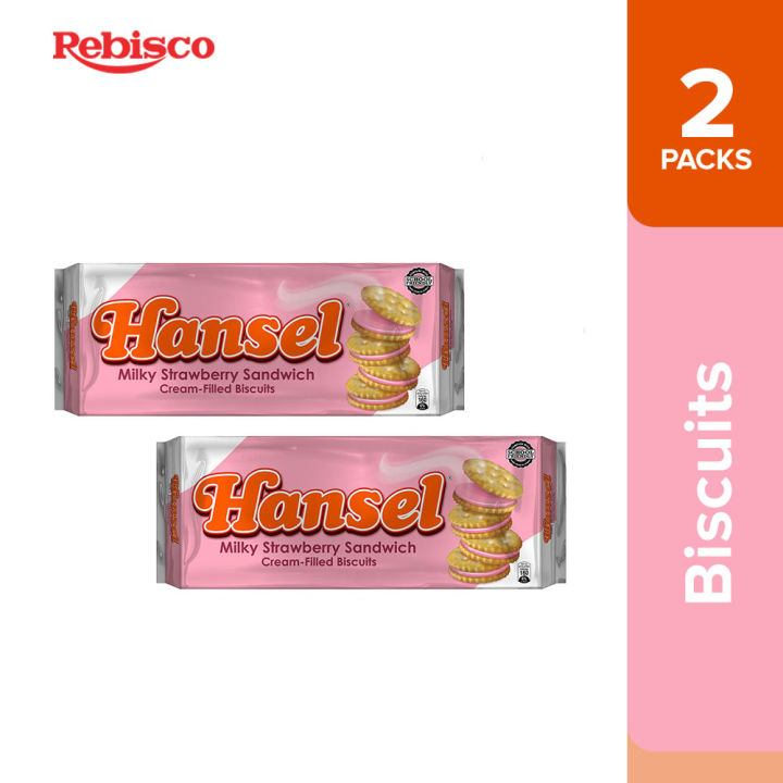 Hansel Milky Strawberry Sandwich 31g x 10pcs (Set of 2) | Lazada PH