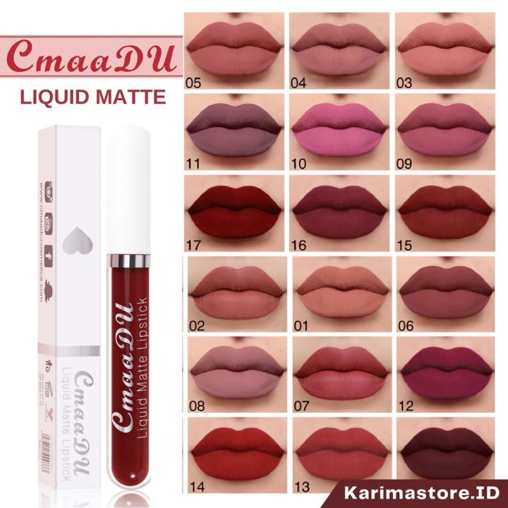 [Original] Cmaadu Liquid Matte Lipstick 18 Colors Waterproof/Lipmatte ...