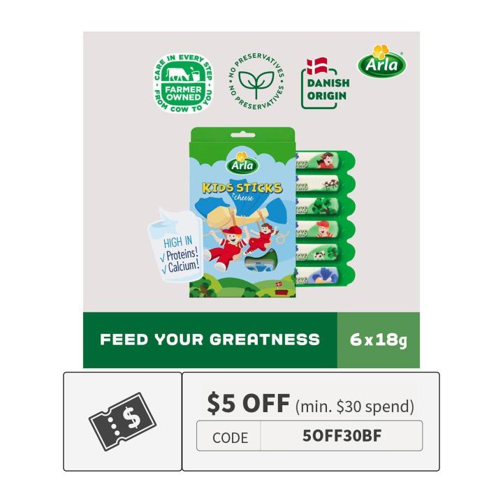 Arla Cheese Kid Sticks 108G (6 x 18G) | Lazada Singapore