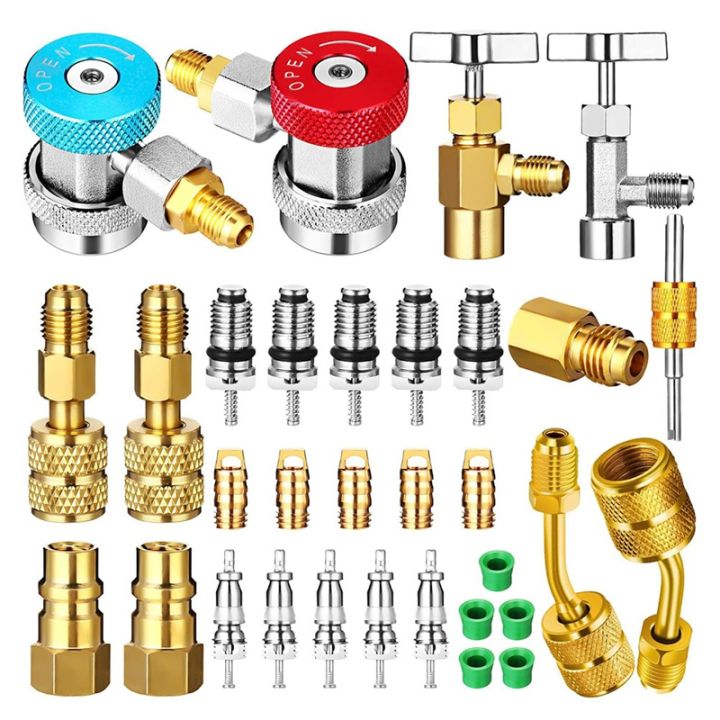 (ERMB) AC R134A Adapter Quick Coupler Kit, R134a Tank Tap Valve R134a ...