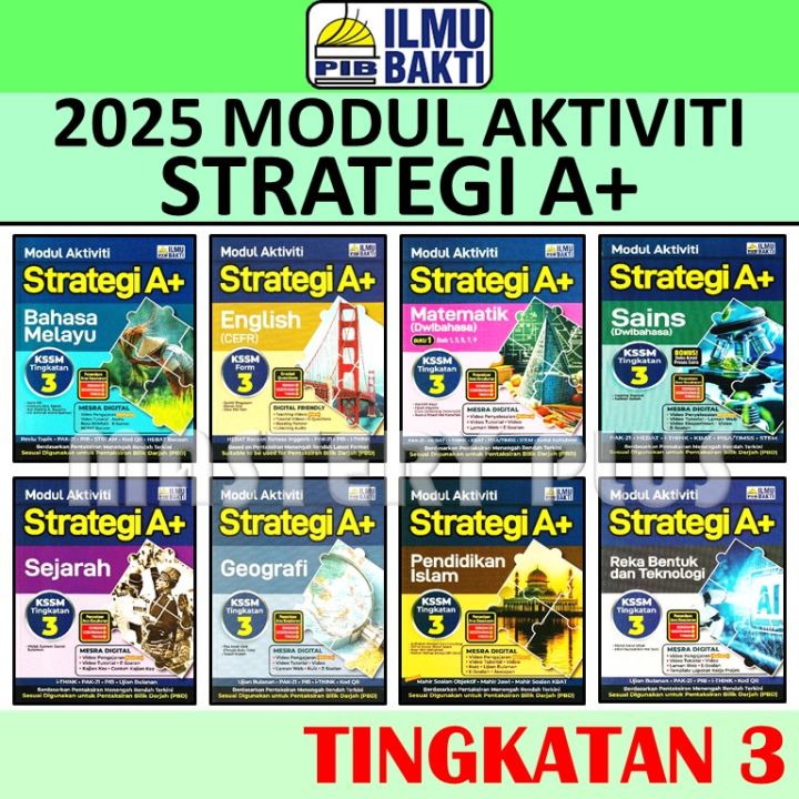 MODUL AKTIVITI STRATEGI A+ TINGKATAN 3 KSSM 2025 | BUKU LATIHAN ...