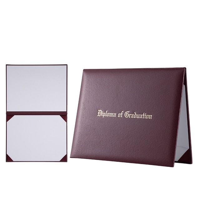 Custom Logo Leatherette A4 Size Certificate Holder Folder Padded Degree ...