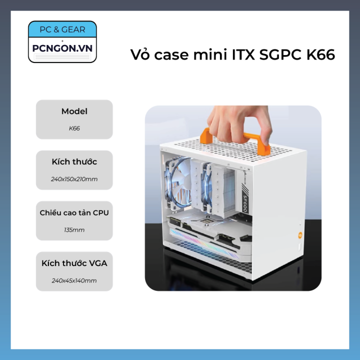 [PCNGON] Vỏ case máy tính mini ITX SGPC K66 | Lazada.vn