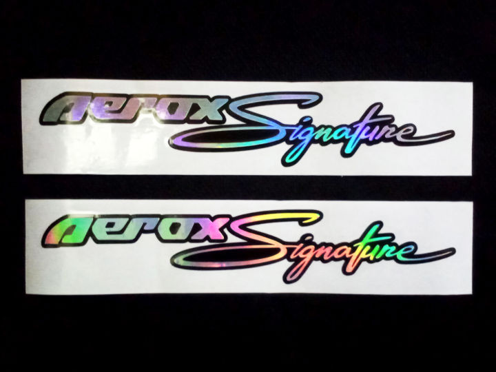 AEROX SIGNATURE STICKER FOR MOTORCYCLE (HOLOGRAPHIC) | Lazada PH