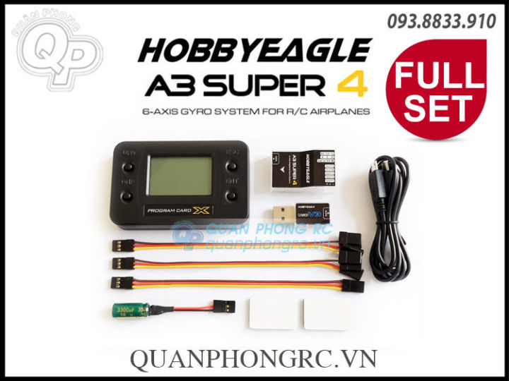 Hobby Eagle A3 Super 4 6 Axis Airplane Gyro Flight Controller + X Program Card (Full Set ...