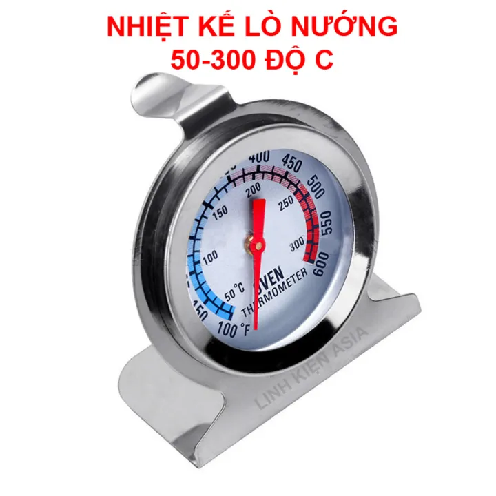 Nhiệt kế lò nướng BBQ bằng thép không gỉ dùng để đo nhiệt độ cao 50 ...