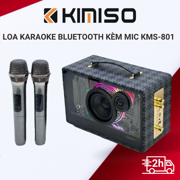 [CÓ KÈM MIC] Loa có dây Karaoke KIMISO KMS-801 đèn led mới, âm thanh ...