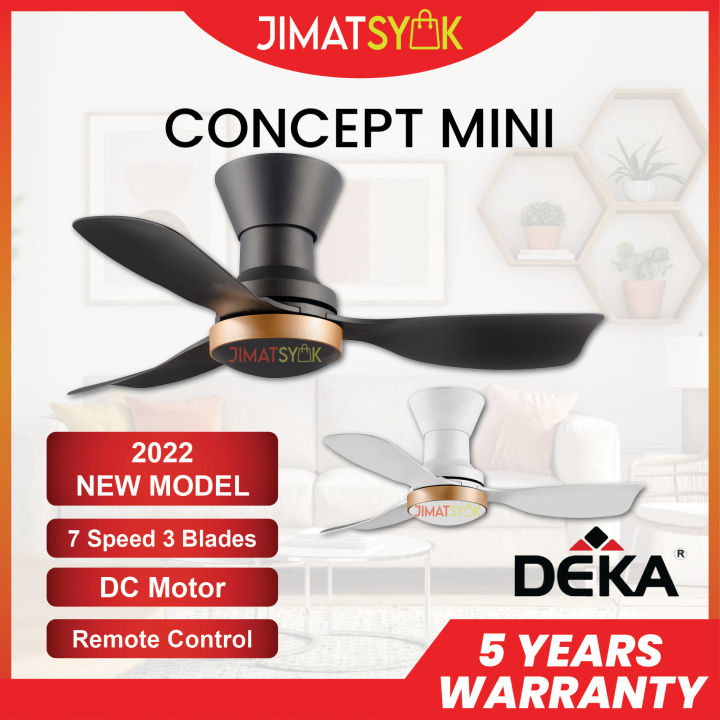DEKA CONCEPT MINI 34 Inch 3 Blades 7 Speed Forward+Reverse DC Motor ...