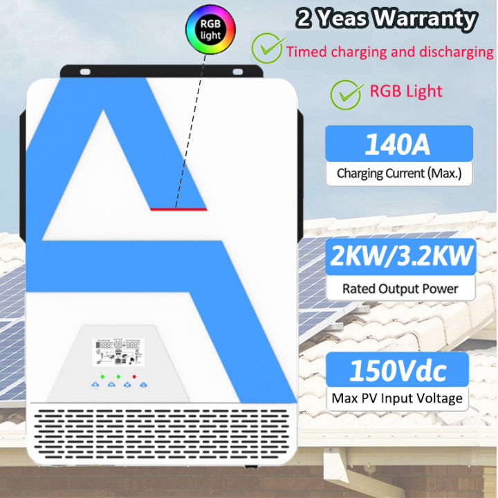 Anern 12V/24V Hybrid Solar Inverter 2kw/3.2kw Hybrid Inverter off Grid ...