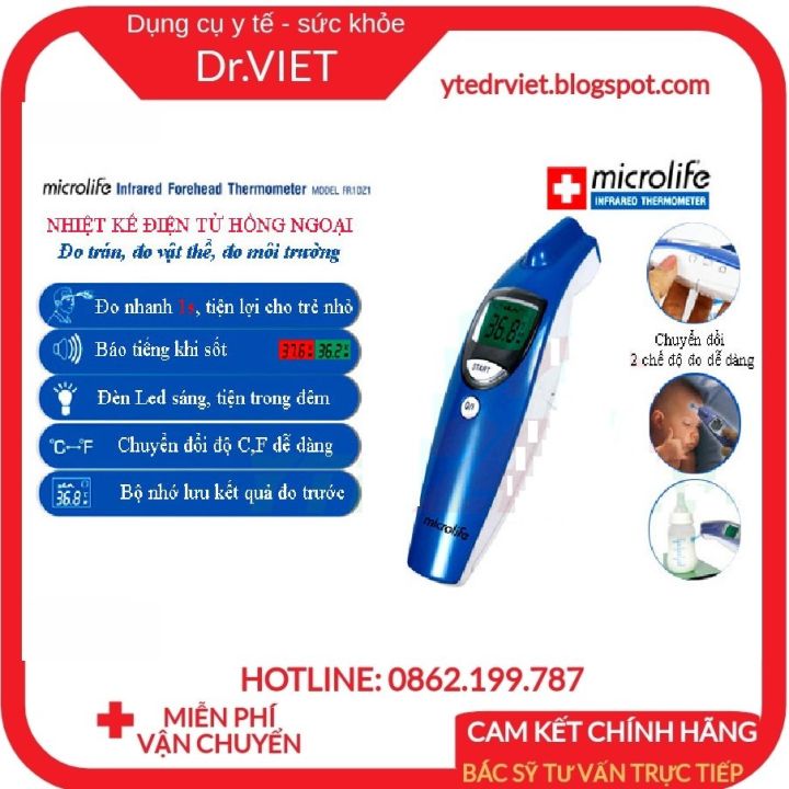 Nhiệt kế điện tử hồng ngoại MICROLIFE FR1DZ1- đo không tiếp xúc, đo ...
