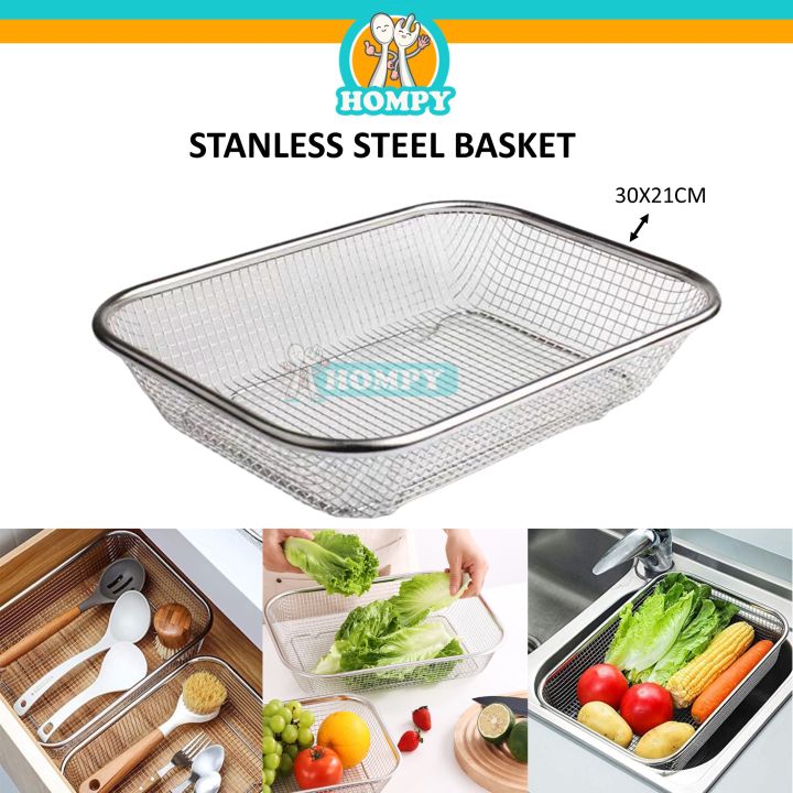 Stainless Steel Mesh Basket/Multipurpose Stainless Steel Basket / Tray ...
