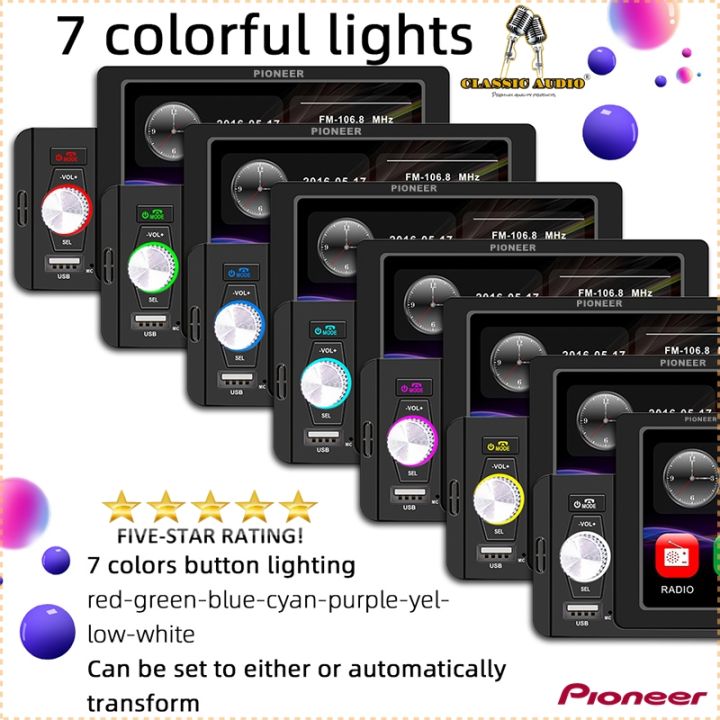 Pioneer 1 Din Car Radio Stereo 5 Inch SHD Touch Screen Bluetooth Auto ...