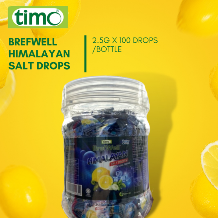 TIMO BREFWELL HIMALAYAN SALT DROPS (2.5G x 100 DROPS / BOTTLE) | Lazada