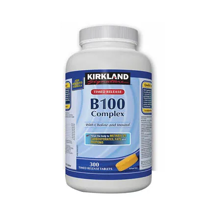 Kirkland signature Time Released Vitamin B 100 Complex Tablets, 300 ...