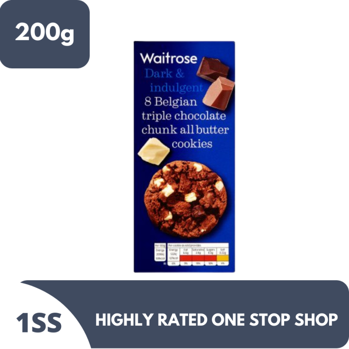 Waitrose Dark & Indulgent Cookies 200g | Lazada PH