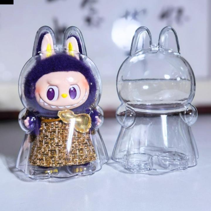 RSBPHM Acrylic Labubu Protective Cover Transparent POP MART Vinyl Doll ...