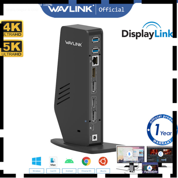 （COD） Wavlink USB-C Displaylink Dual 4K 5K Universal Docking Ultra HD ...