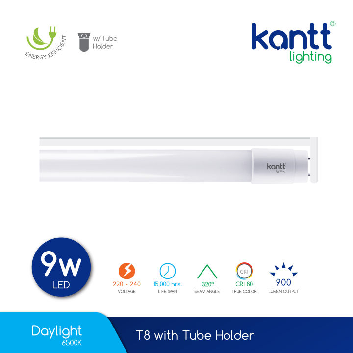 Kantt Lighting Daylight LED T8 with Fixture - 9W / 18W | Lazada PH