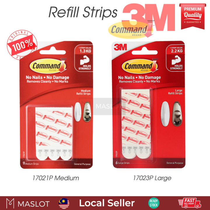 3M Command Refill Strips for Hooks 17021/17023 | Lazada