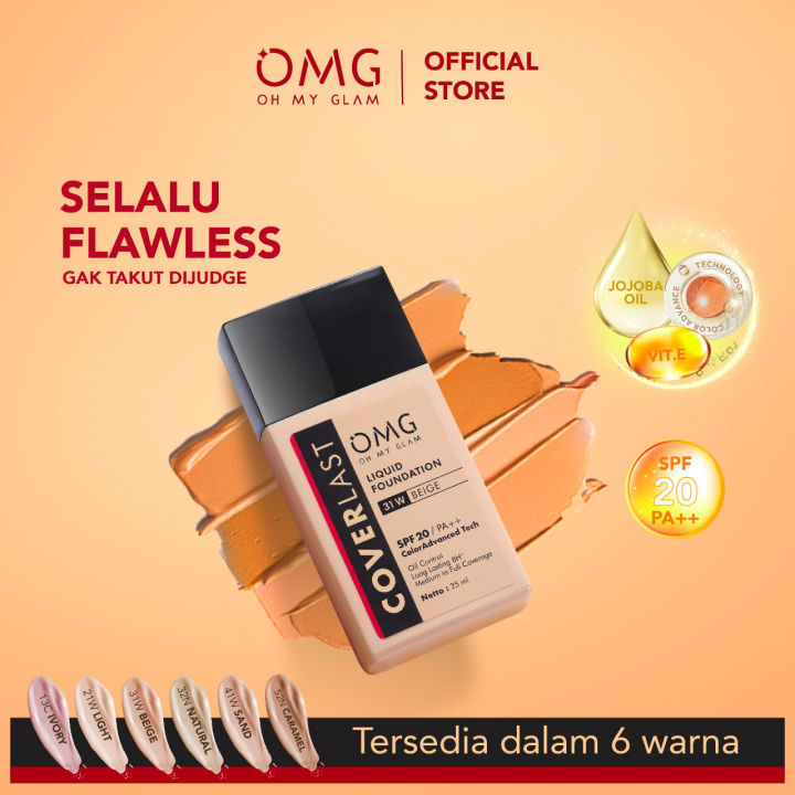 OMG Oh My Glam Coverlast Liquid Foundation - Alas Bedak | Lazada Indonesia