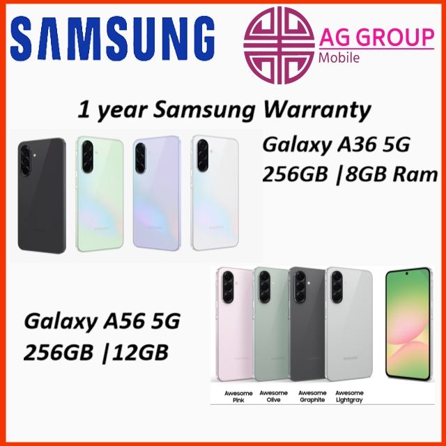 Samsung A36 5G 256GB/8GB Ram | A56 5G 256GB/12GB Ram | Lazada Singapore
