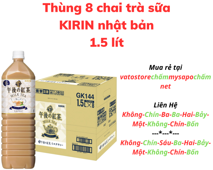 Thùng 8 chai trà sữa KIRIN milk tea nhật bản 1500ml / Combo 2 chai trà ...
